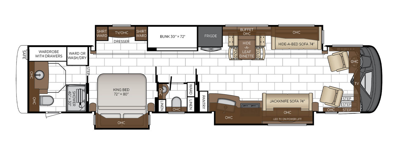 Newmar - 2025 London Aire - 4535 Floor Plan
