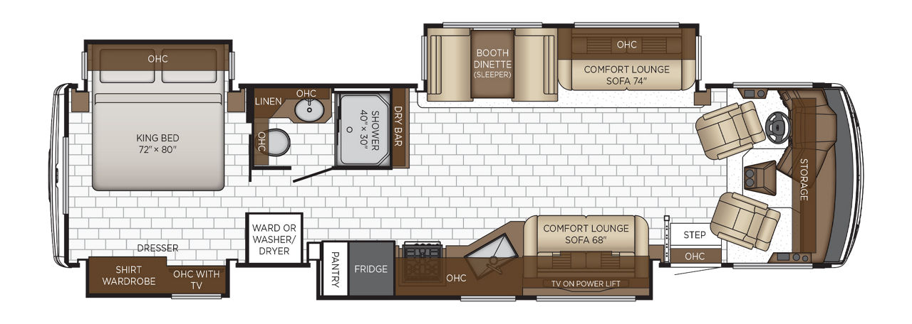 Newmar - 2026 Bay Star - 3626 Floor Plan