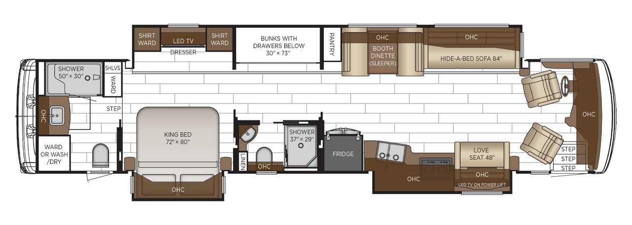 Newmar - 2026 Dutch Star - 4340 Floor Plan