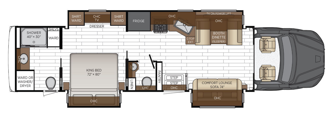 Newmar - 2026 Grand Star - 3948 Floor Plan