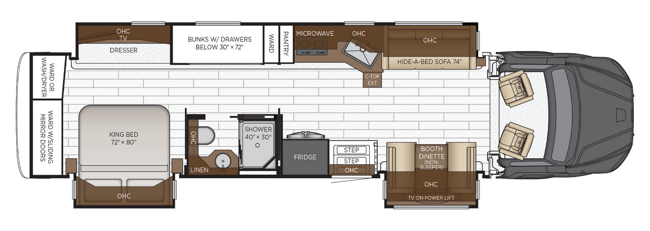 Newmar - 2026 Super Star - 4040 Floor Plan