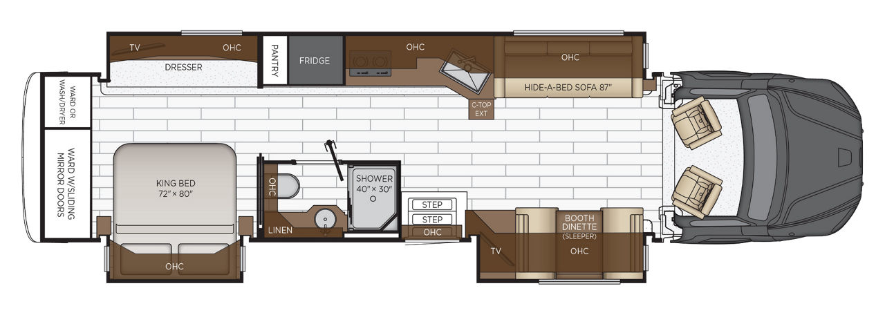 Newmar - 2026 Super Star - 4161 Floor Plan